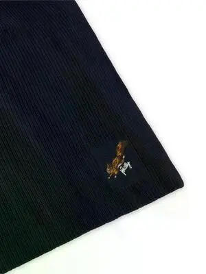 Bally Logo-embroidered Ribbed-knit Scarf