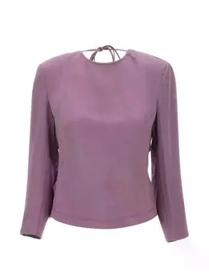 JACQUES Draped Open-back Blouse