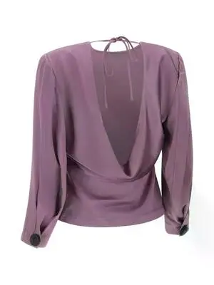 JACQUES Draped Open-back Blouse