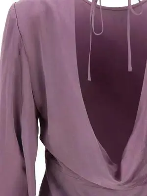 JACQUES Draped Open-back Blouse