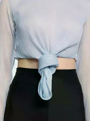 ATU BODY COUTURE Knot-detail Top - Blue