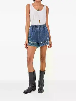 HAYLEY MENZIES Cyndi Stud-embellished Denim Shorts