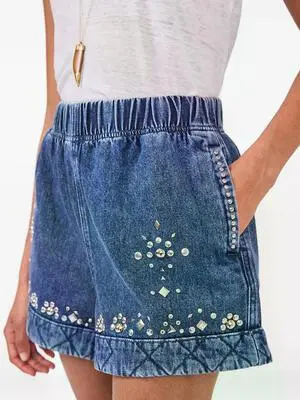 HAYLEY MENZIES Cyndi Stud-embellished Denim Shorts