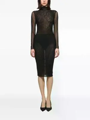 ATU BODY COUTURE Midi Skirt Set - Black