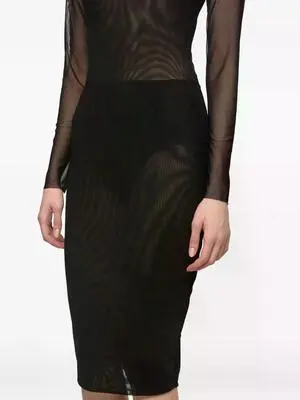 ATU BODY COUTURE Semi-sheer Midi Skirt