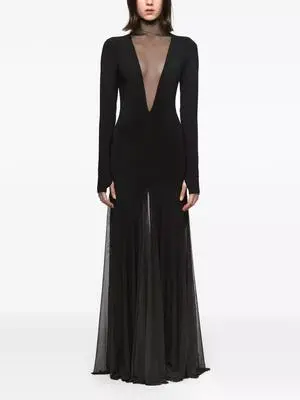 ATU BODY COUTURE Mesh-paneled Maxi Dress - Black