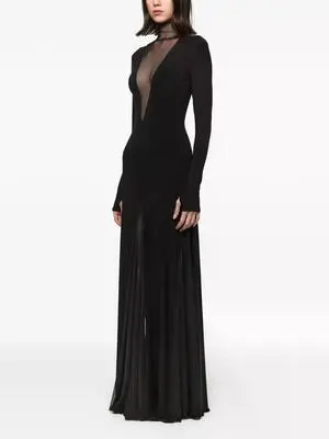 ATU BODY COUTURE Mesh-paneled Maxi Dress - Black