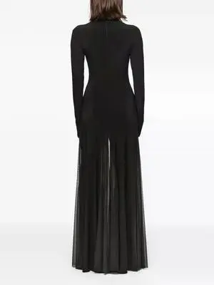 ATU BODY COUTURE Mesh-paneled Maxi Dress - Black