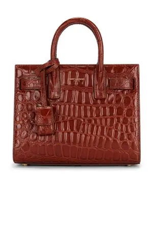 Saint Laurent Nano Sac De Jour Carryall Bag - Rust Brown