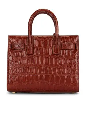 Saint Laurent Nano Sac De Jour Carryall Bag - Rust Brown