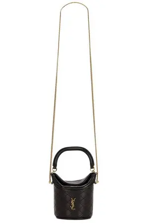 Saint Laurent Mini Top Handle Bucket Bag Nero