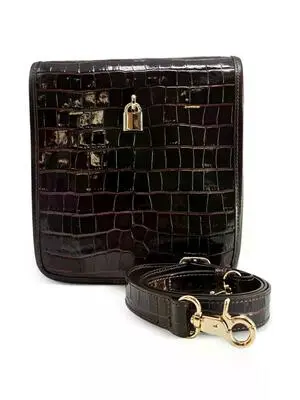 MADISON MAISON Croc-effect Leather Crossbody Bag - Brown