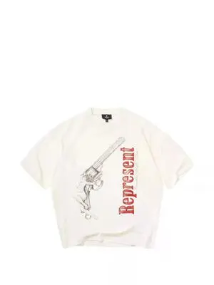 REPRESENT Graphic-print Raw-cut T-shirt
