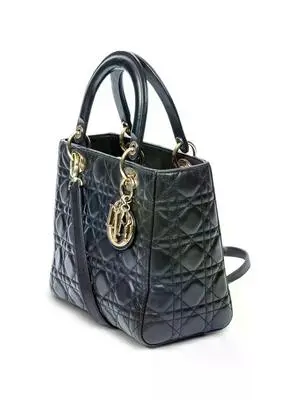 Dior Lady Cannage Tote - Black