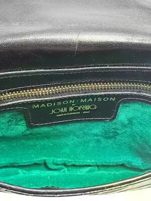 MADISON MAISON Moc Croc Crossbody Bag - Black