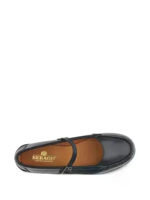SEBAGO Buckle-strap Whipstitch Ballet Flats - Blue
