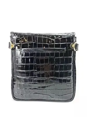 MADISON MAISON Moc Croc Crossbody Bag - Black