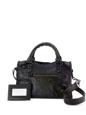 Balenciaga Mini Le City Lambskin Tote - Black