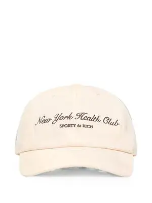 SPORTY & RICH Ny Health Club Baseball Cap - Neutrals