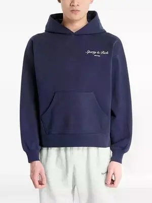 Sporty & Rich Logo-print Hoodie - Blue