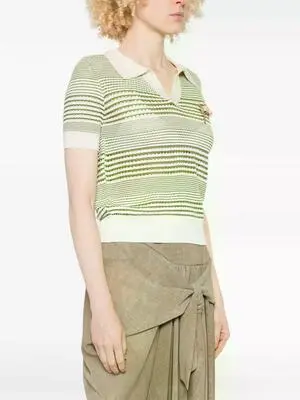 KA WA KEY Grandma's Bloom Hand-crocheted T-shirt
