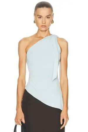 MIMCHIK One-shoulder Tie Top