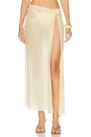 MAYGEL CORONEL Pollera Skirt - Macadamia