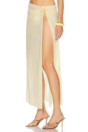 MAYGEL CORONEL Pollera Skirt - Macadamia