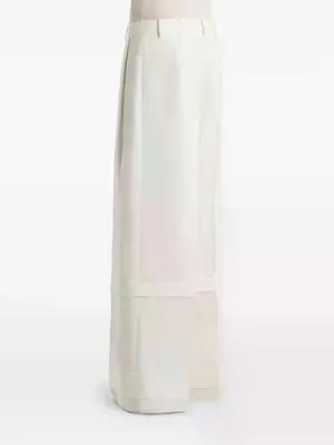 Khaite Linden Wide Leg Pants - Neutrals