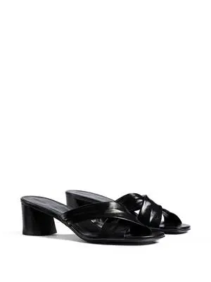 Khaite Liria Calfskin Sandals - Black
