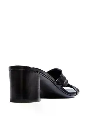 Khaite Liria Calfskin Sandals - Black