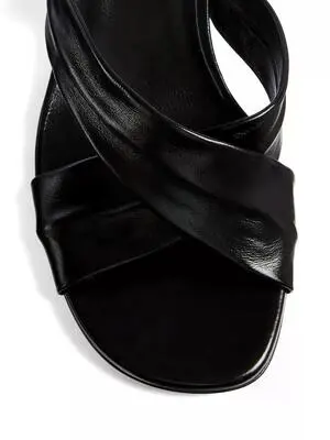 Khaite Liria Calfskin Sandals - Black