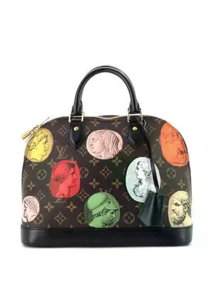 LOUIS VUITTON Alma Fornasetti Cameo Monogram Canvas Pm Satchel - Brown