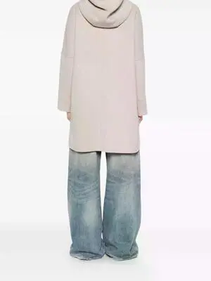 Max Mara Hooded Zip-up Coat - Neutrals