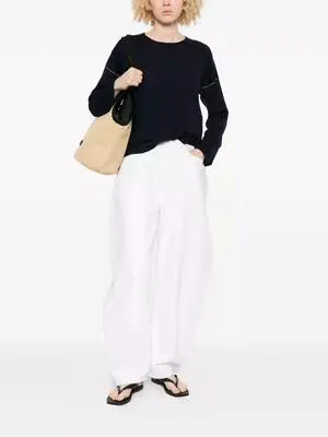 ROBERTO COLLINA Contrast-stitch Sweater