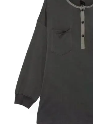 THE VIRIDI-ANNE Henley-neck T-shirt