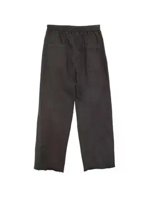 THE VIRIDI-ANNE Drawstring Raw-cut Trousers - Grey