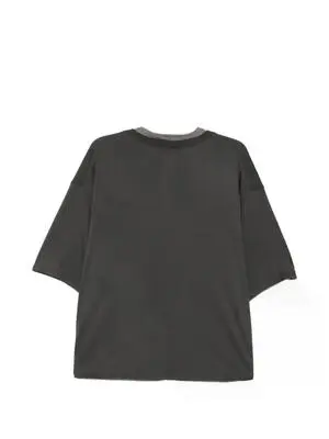 THE VIRIDI-ANNE Layered-neck T-shirt - Grey