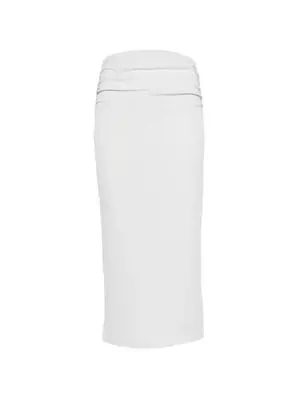 Patrizia Pepe Draped Ruched Midi Skirt