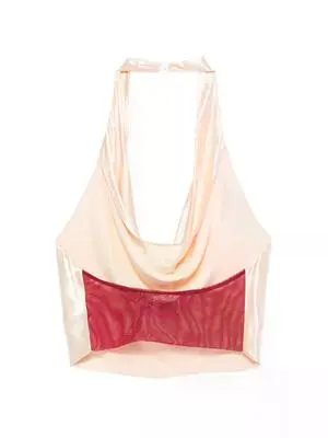 Patrizia Pepe Halterneck Satin Top