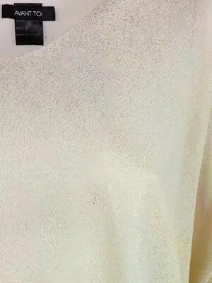 Avant Toi Metallic-finish Silk Sweater - Neutrals