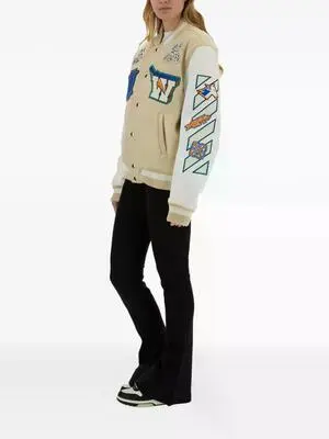 Off-White Patch-appliqué Bomber Jacket - Neutrals
