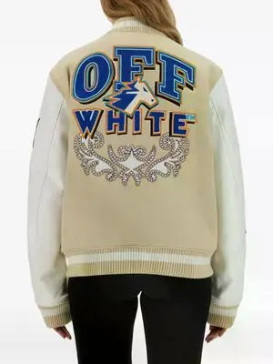 Off-White Patch-appliqué Bomber Jacket - Neutrals