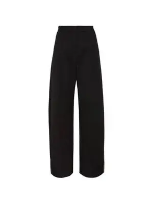 MSGM High-waisted Wide Leg Trousers - Black