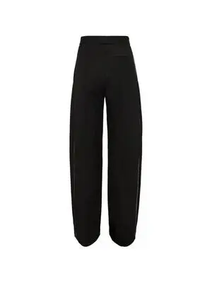 MSGM High-waisted Wide Leg Trousers - Black