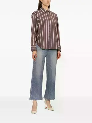 Rag & Bone Striped Connie Shirt - Brown