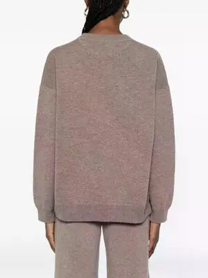 Max Mara Logo-knit Sweater - Brown