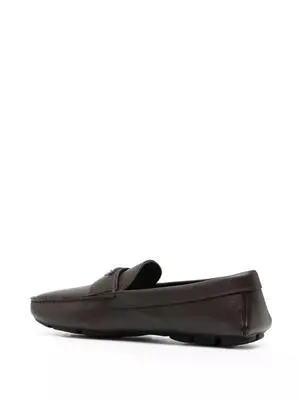 Prada Saffiano Leather Loafers - Brown