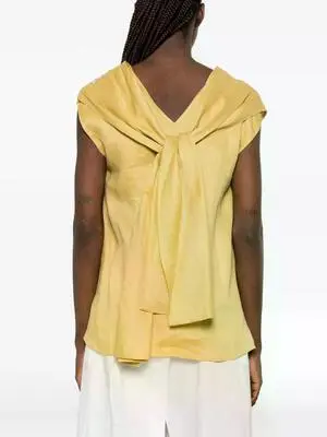 Max Mara V-neck Sleeveless Top - Yellow