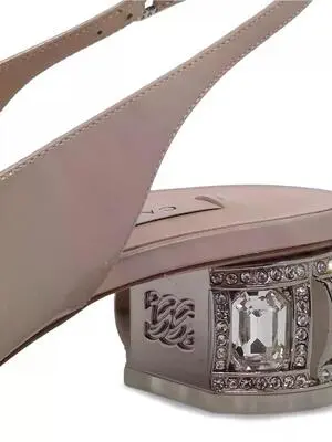 Casadei Crystal-embellished Slingback Pumps